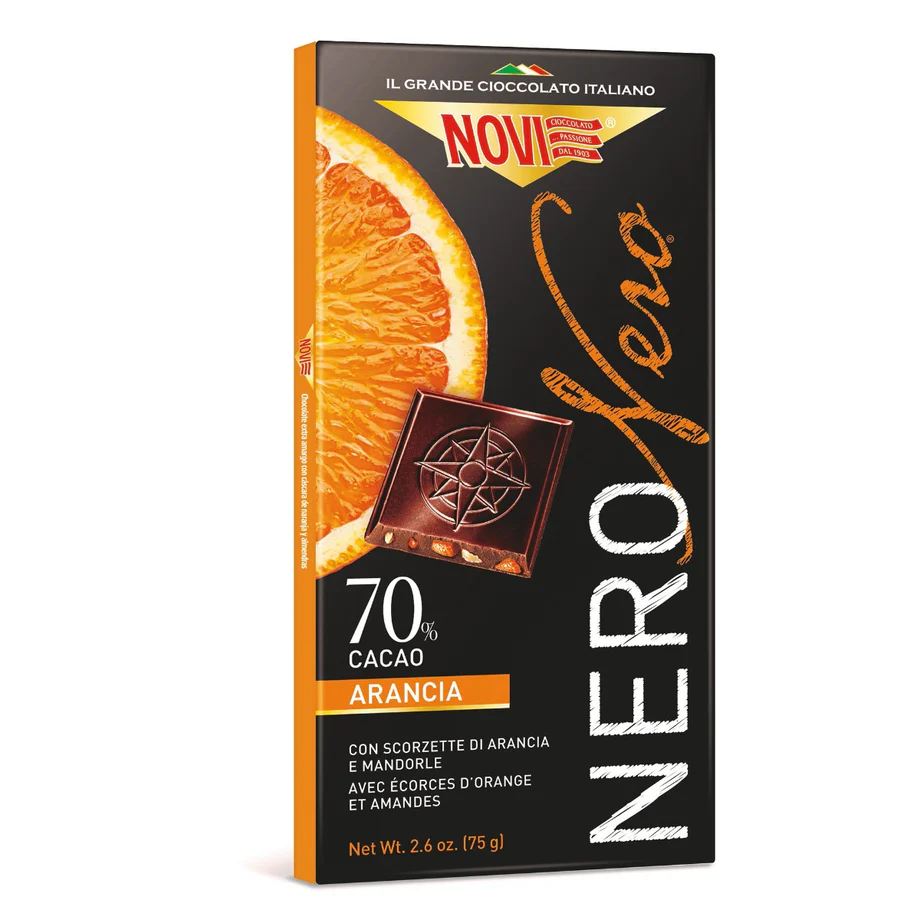 Ciocolata Novi Neagra Portocala 70% Cacao 75g - Sia Italia