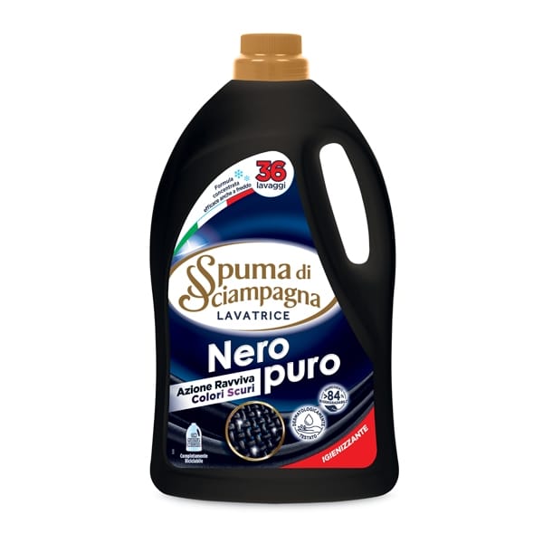 Detergent lichid rufe negre Spuma di Sciampagna Nero Puro - Sia Italia